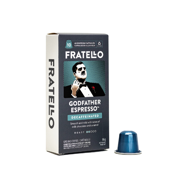 Fratello - DECAF Godfather Espresso (Box of 10) – Eight Ounce Coffee