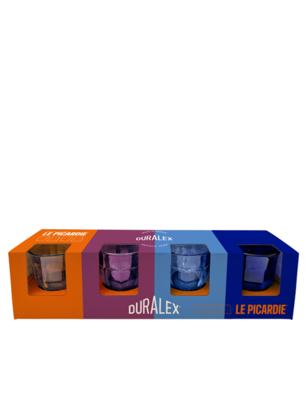 DURALEX Le Picardie® Assorted Colours Glass Tumbler Gift Box (250ml/8 ...