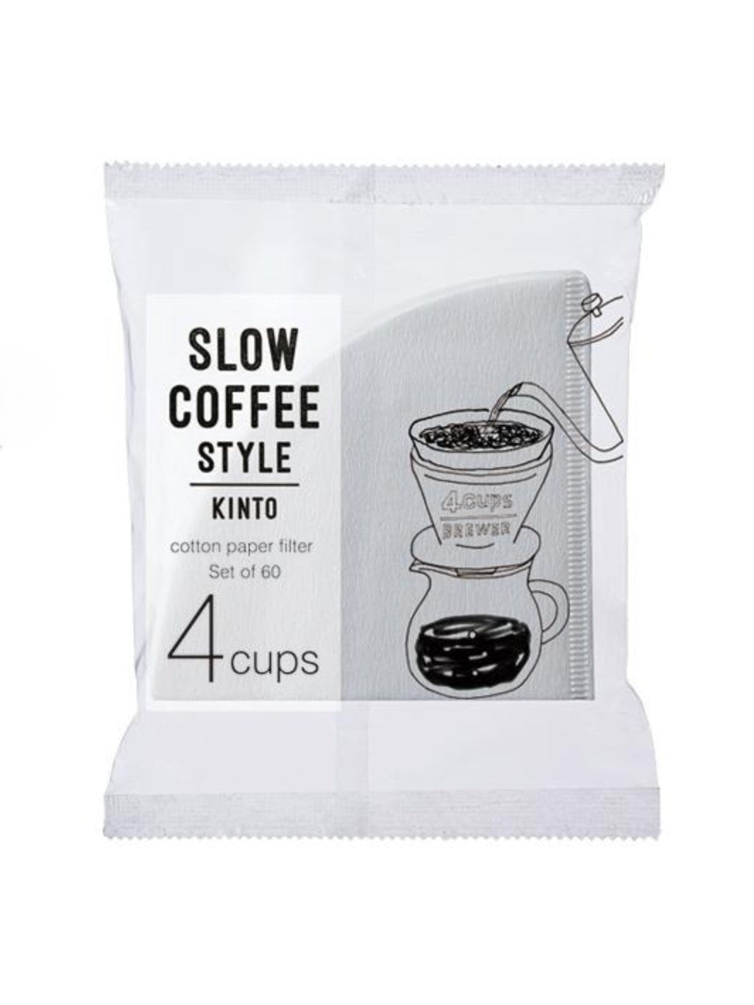KINTO SLOW COFFEE STYLE Cotton Paper Filter (4-Cup) (60-Pack) – Eight ...