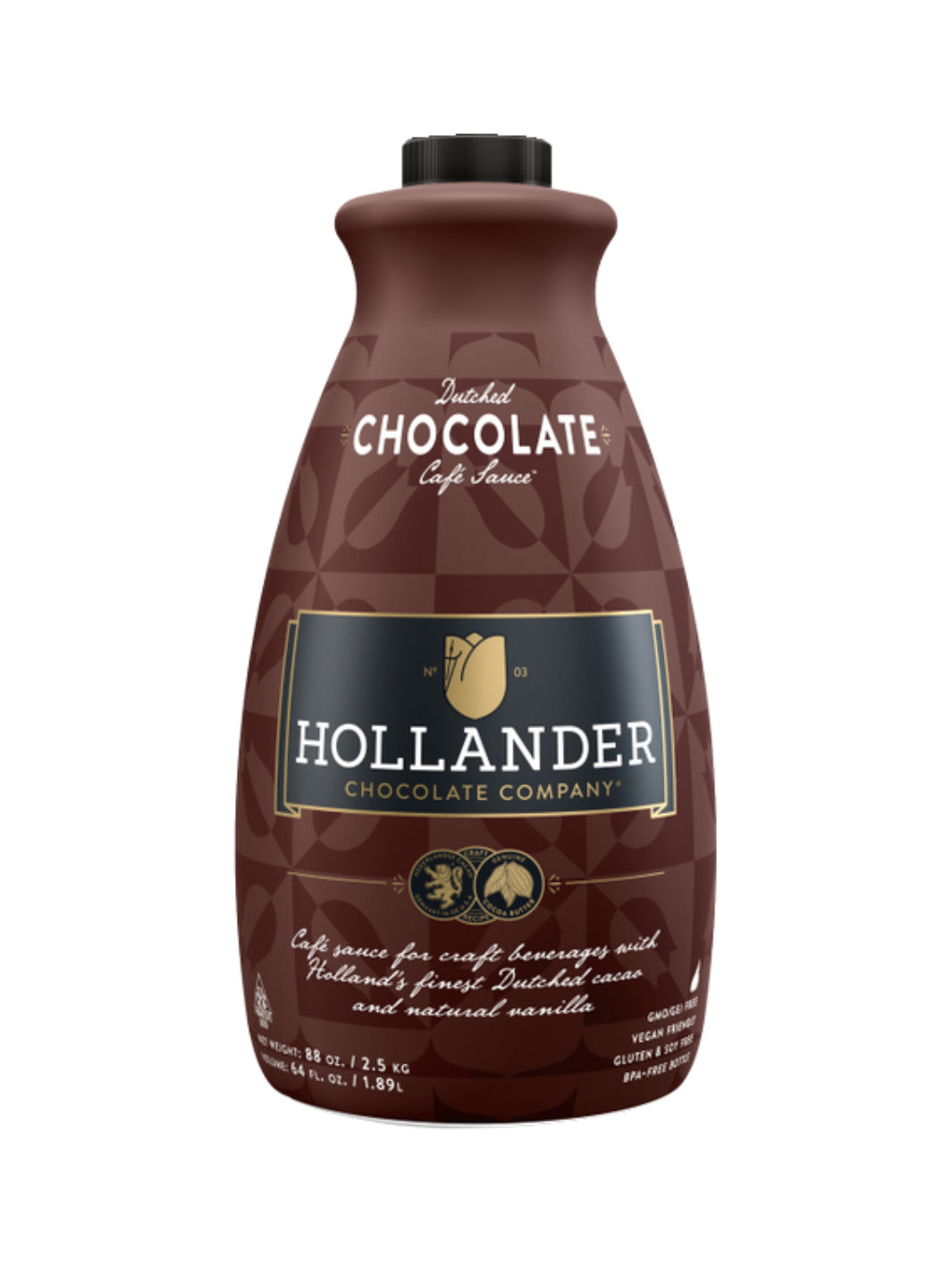 HOLLANDER Dutched Chocolate Cafe Sauce (1892ml/64oz) – Eight Ounce Coffee